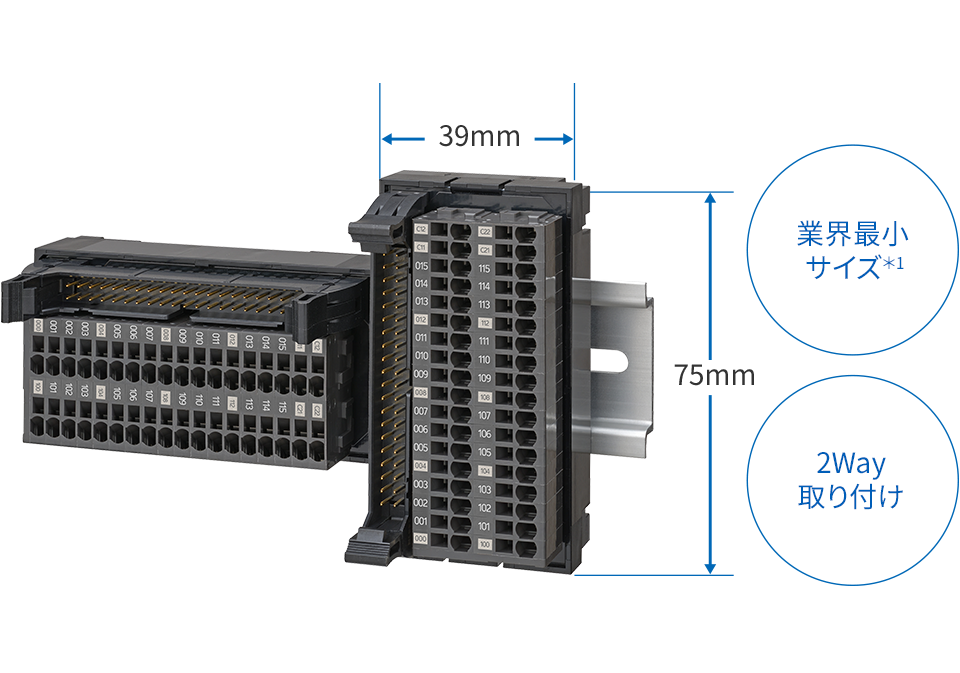 小型コネクタ端子台 XW2K | オムロン制御機器
